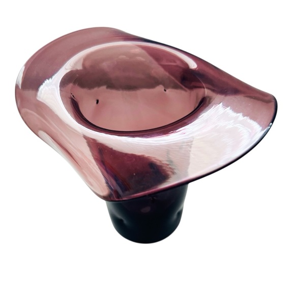Vintage | Art | Vintage Blenko Purple Dimpled Art Glass Hat | Poshmark